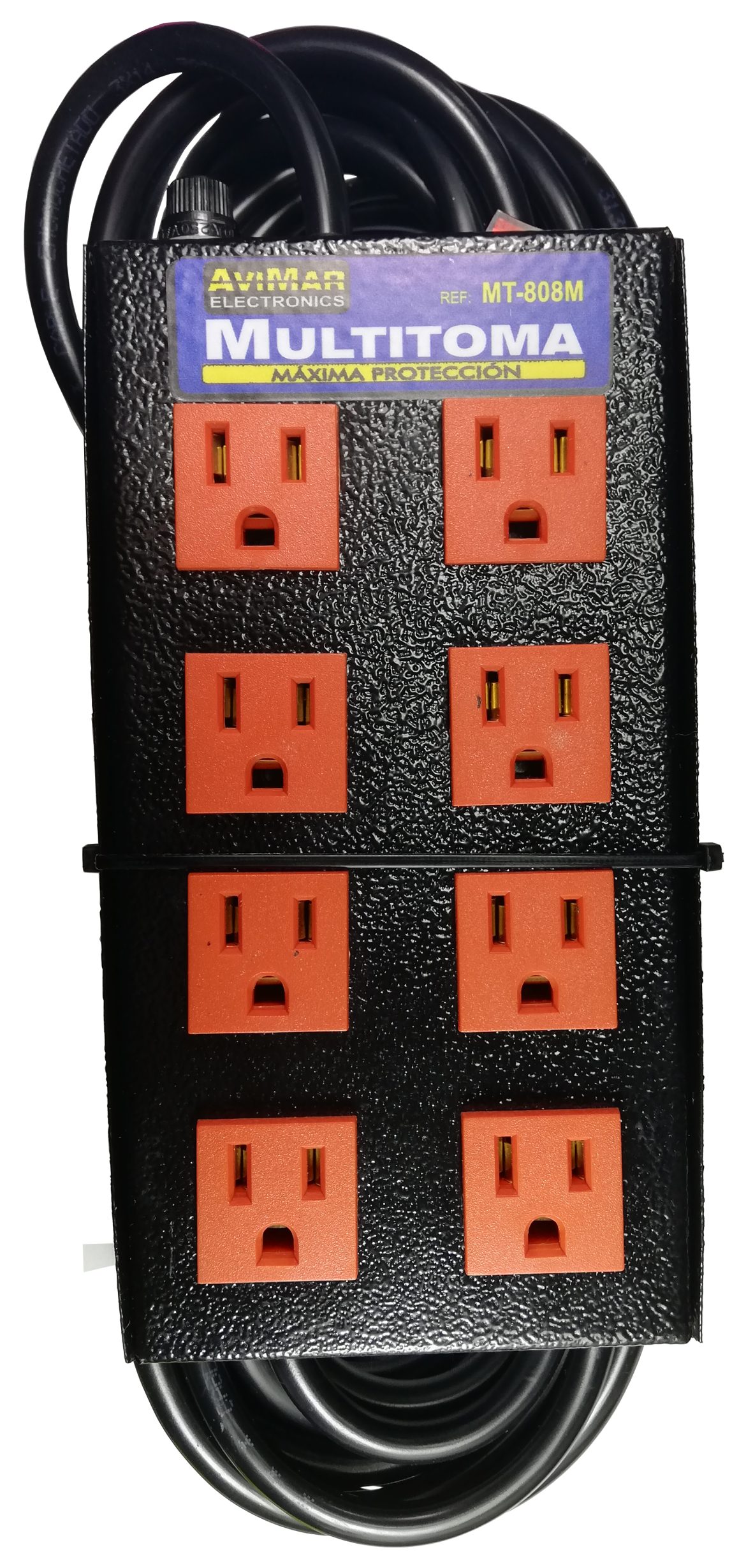 Multitoma Metálica 8 Tomas Con 5 Metros De Cable » Garizin Online