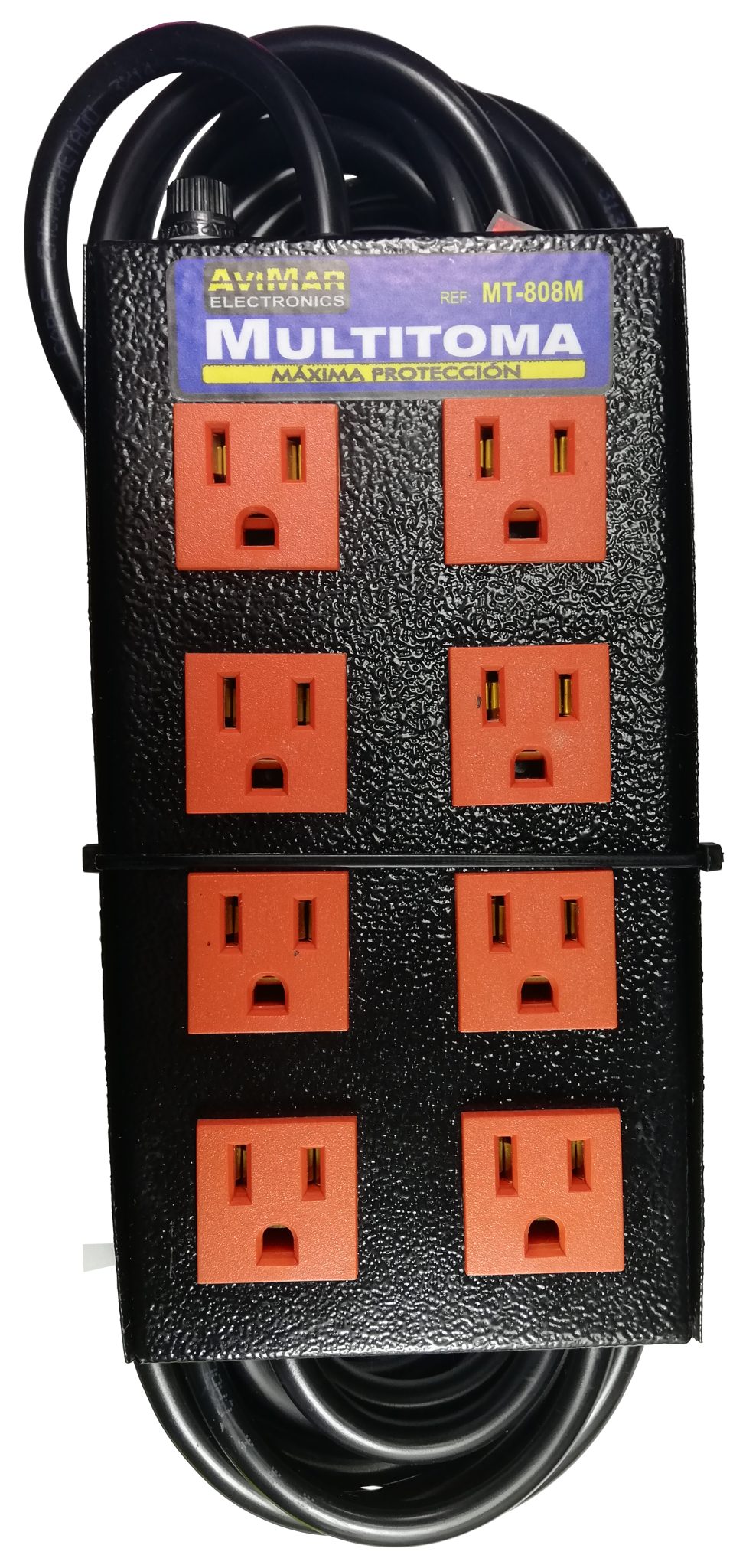 Multitoma Metálica 8 Tomas Con 5 Metros De Cable » Garizin Online